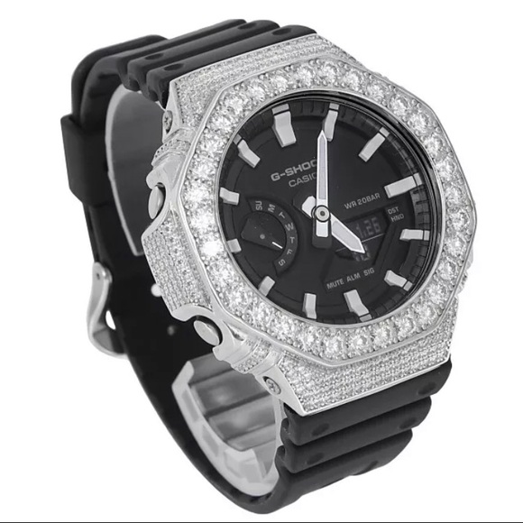 Accessories | Moissanite Diamond Gshock Watch Ga210 Approximately 4ct ...